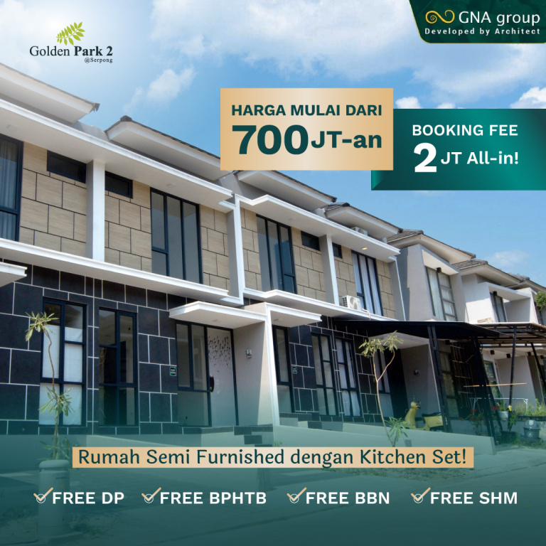 Golden Park 2 Official - Rumah Keren Nuansa Perbukitan Alam di Serpong